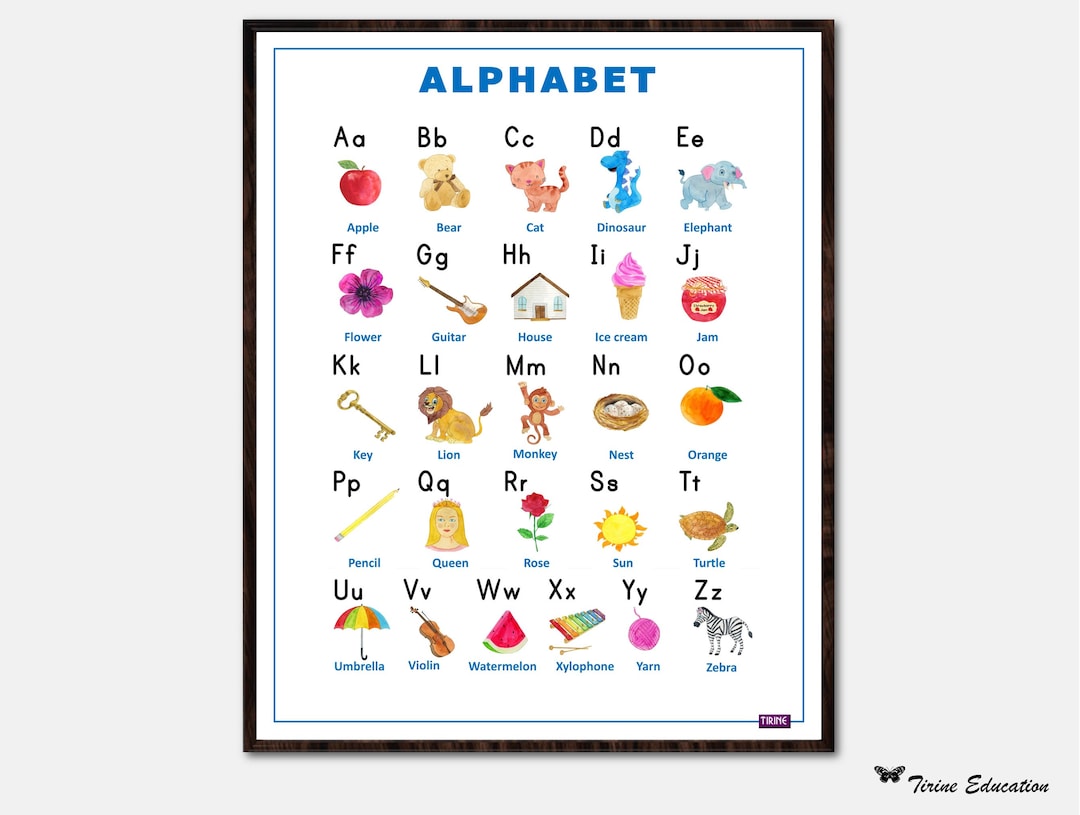 Alphabet Classroom Alphabet Poster Printable ABC Classroom - Etsy