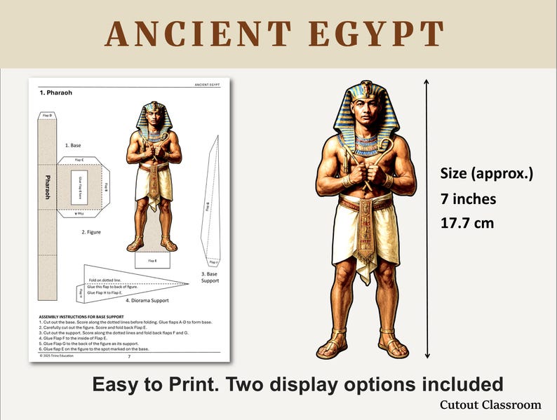Ancient Egypt Cut-out Figures, Classroom Teaching Resource, Printable ...