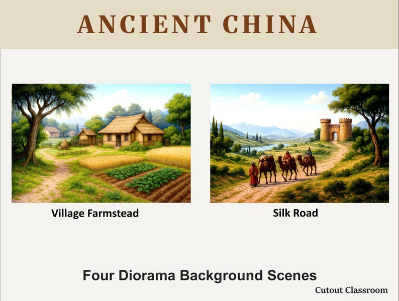 Ancient China Printable Paper Model Set, Printable Models, Historical ...