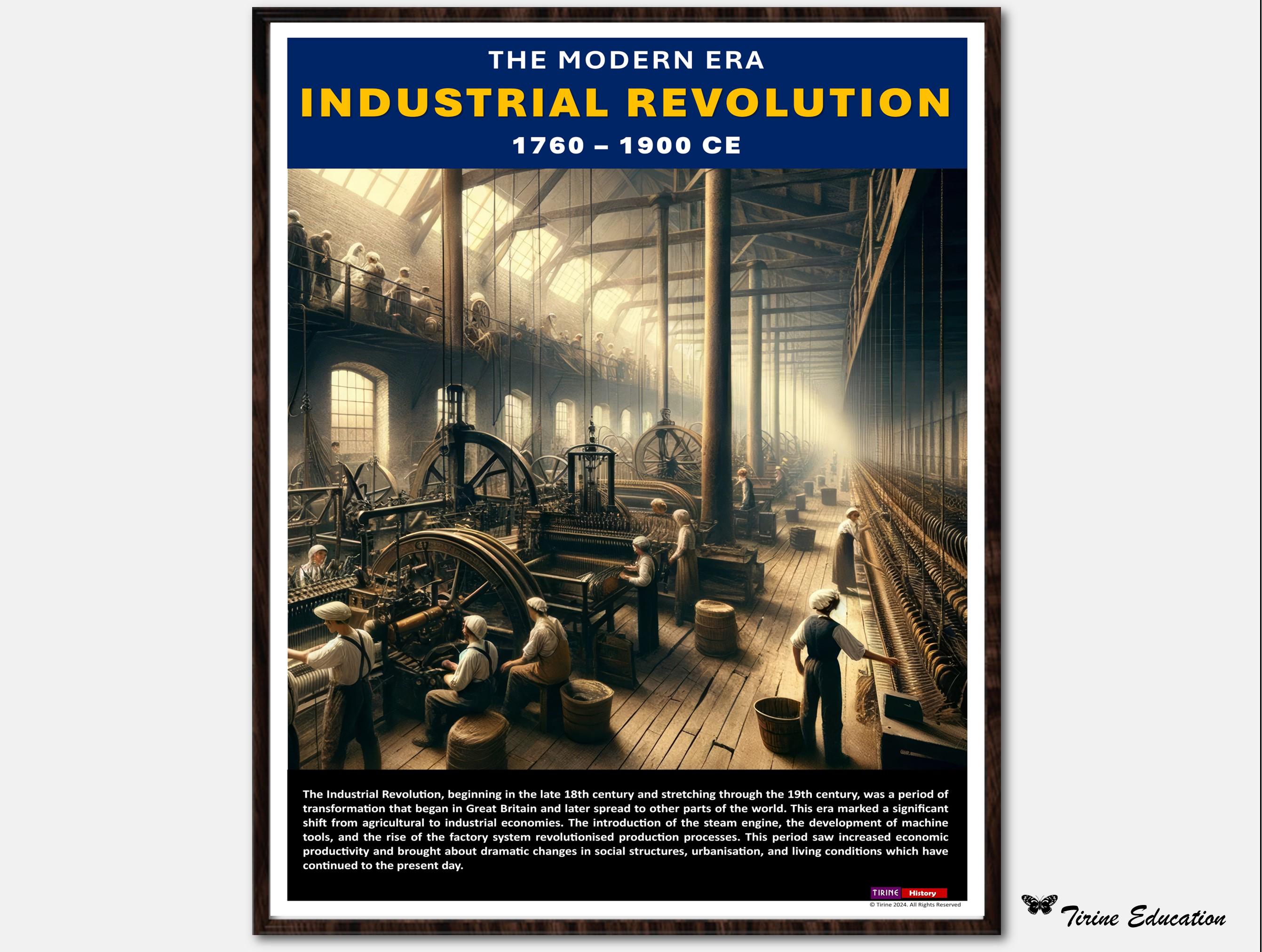 The Industrial Revolution History Poster, History Students, Historical ...
