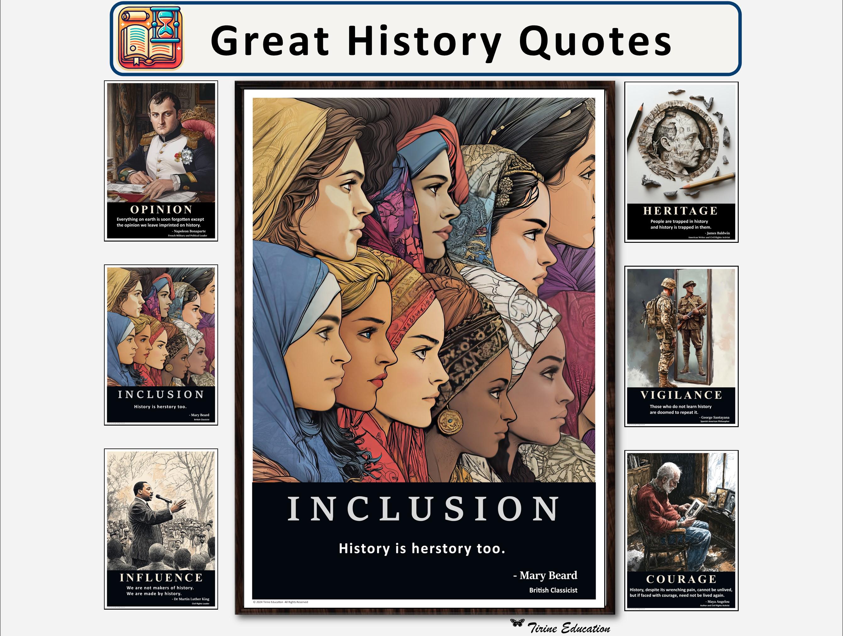 History Quote Classroom Posters – Printable Digital Middle or High ...