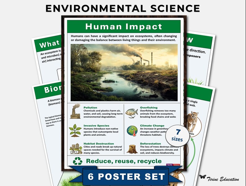 Ecosystems Environmental Science Posters, Digital, Printable Biology ...