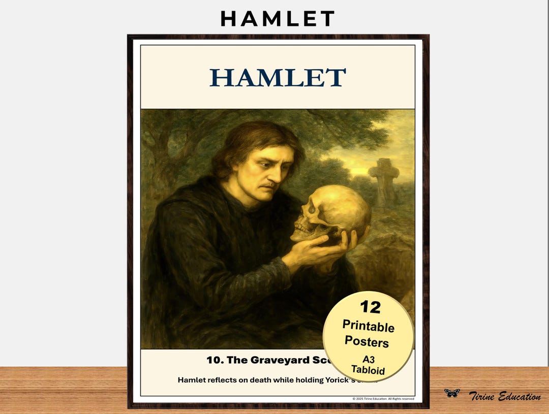 Hamlet English Classroom Poster Set | Shakespeare | 12 Illustrated Key ...