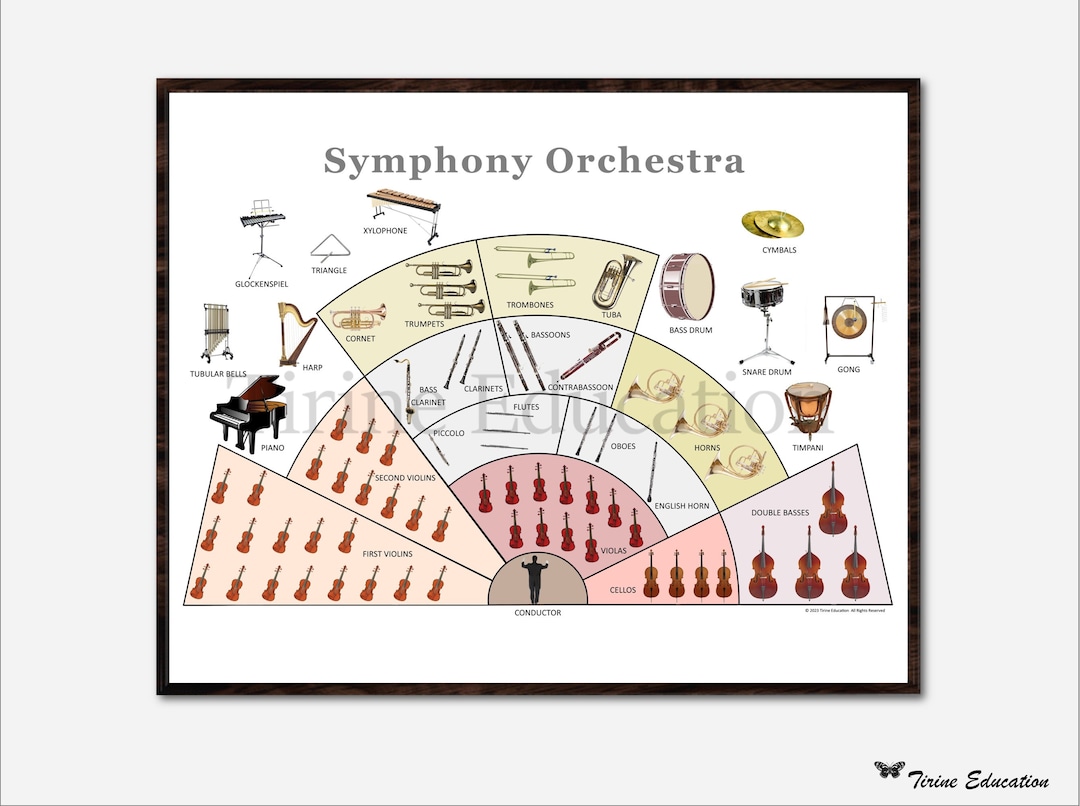 Symphony Orchestra Layout Poster, Music, Middle School, High School ...