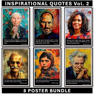 Inspirational Quotes by Inspirational People Vol. 2 8 Poster Bundle ...