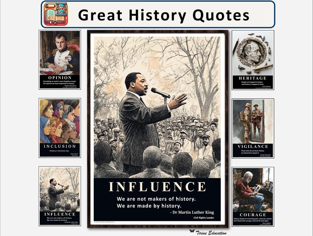 History Quote Poster Set, Printable, Digital, Middle or High School ...