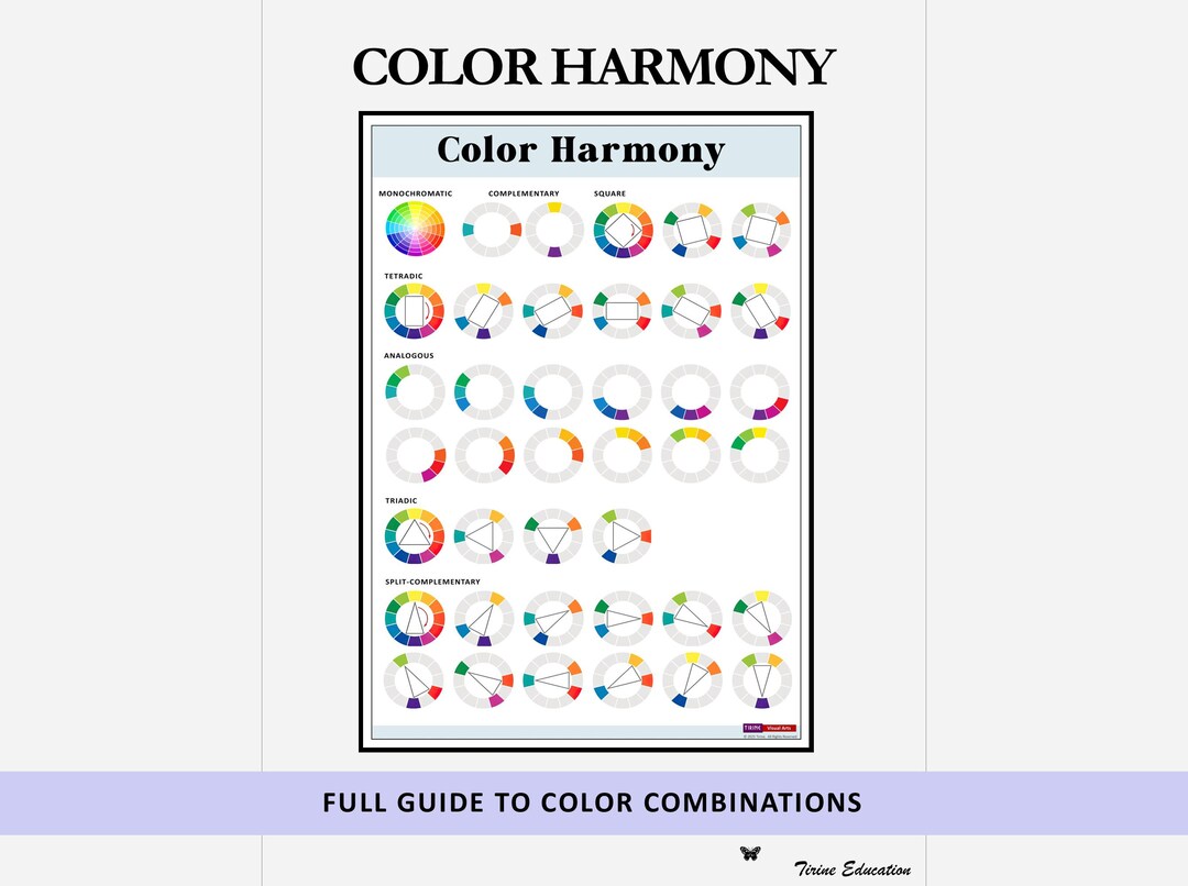 Art Classroom Poster, Color Harmony, Complete Guide for Middle and High ...