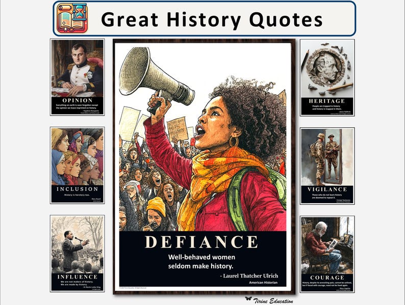 History Quote Classroom Posters – Printable Digital Middle or High ...