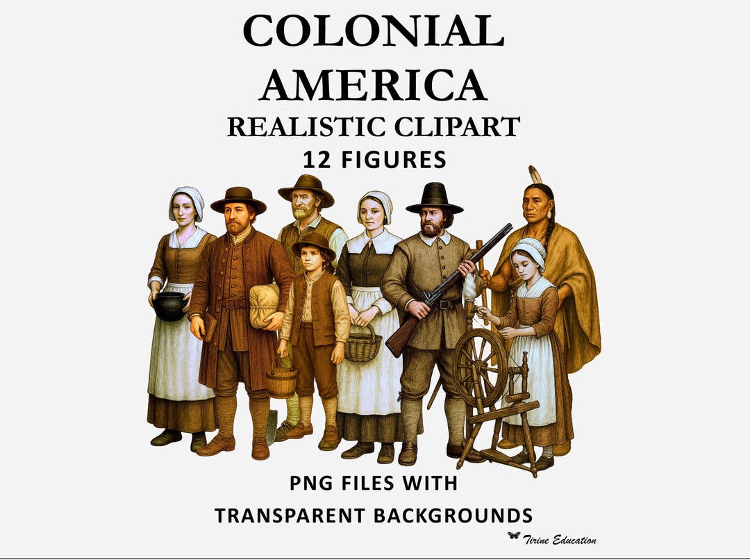 Colonial America Clipart & Worksheets: US History Teacher Resources ...