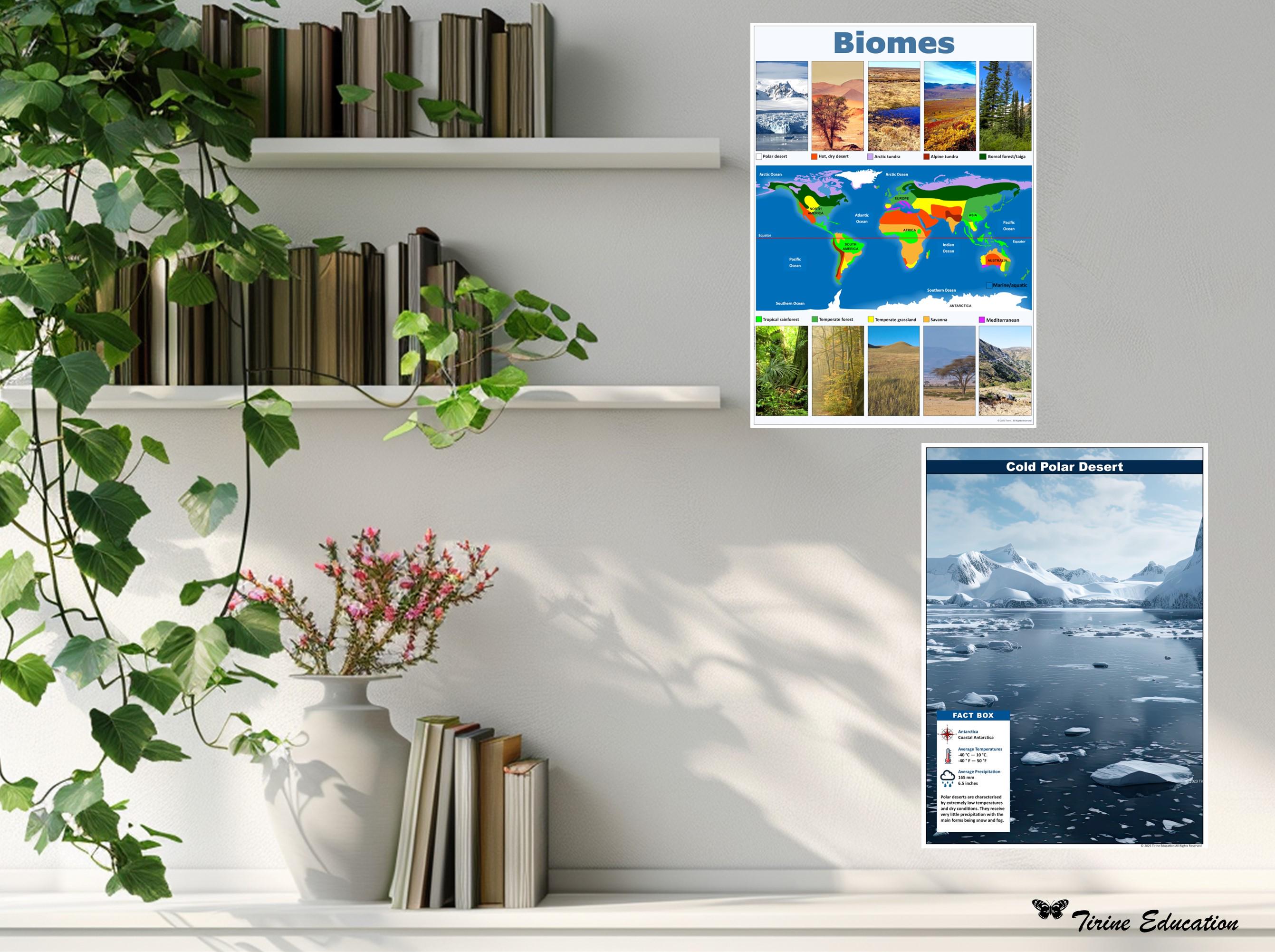 Biomes Poster Set: Printable Geography Decor for Middle & High School ...