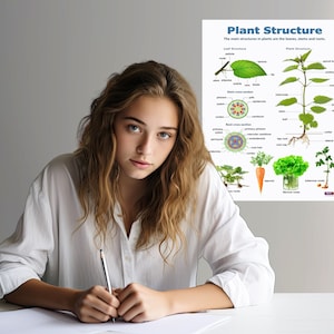 Plant Structure Science Biology Poster, Educational Science Wall Art ...