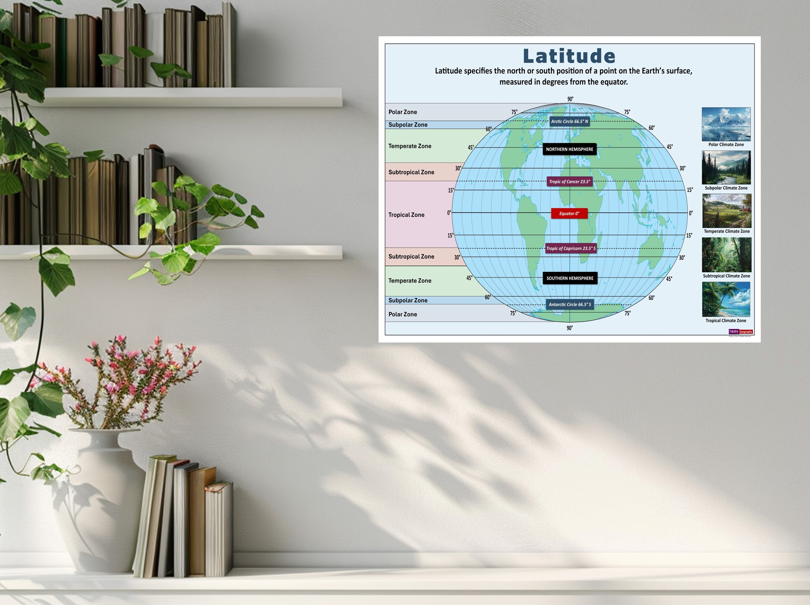 Latitude and Climate Zones Poster: Printable Geography Classroom Decor ...