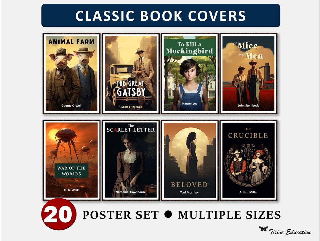 Book Cover Posters, Classic Literature Posters, Literary Prints ...