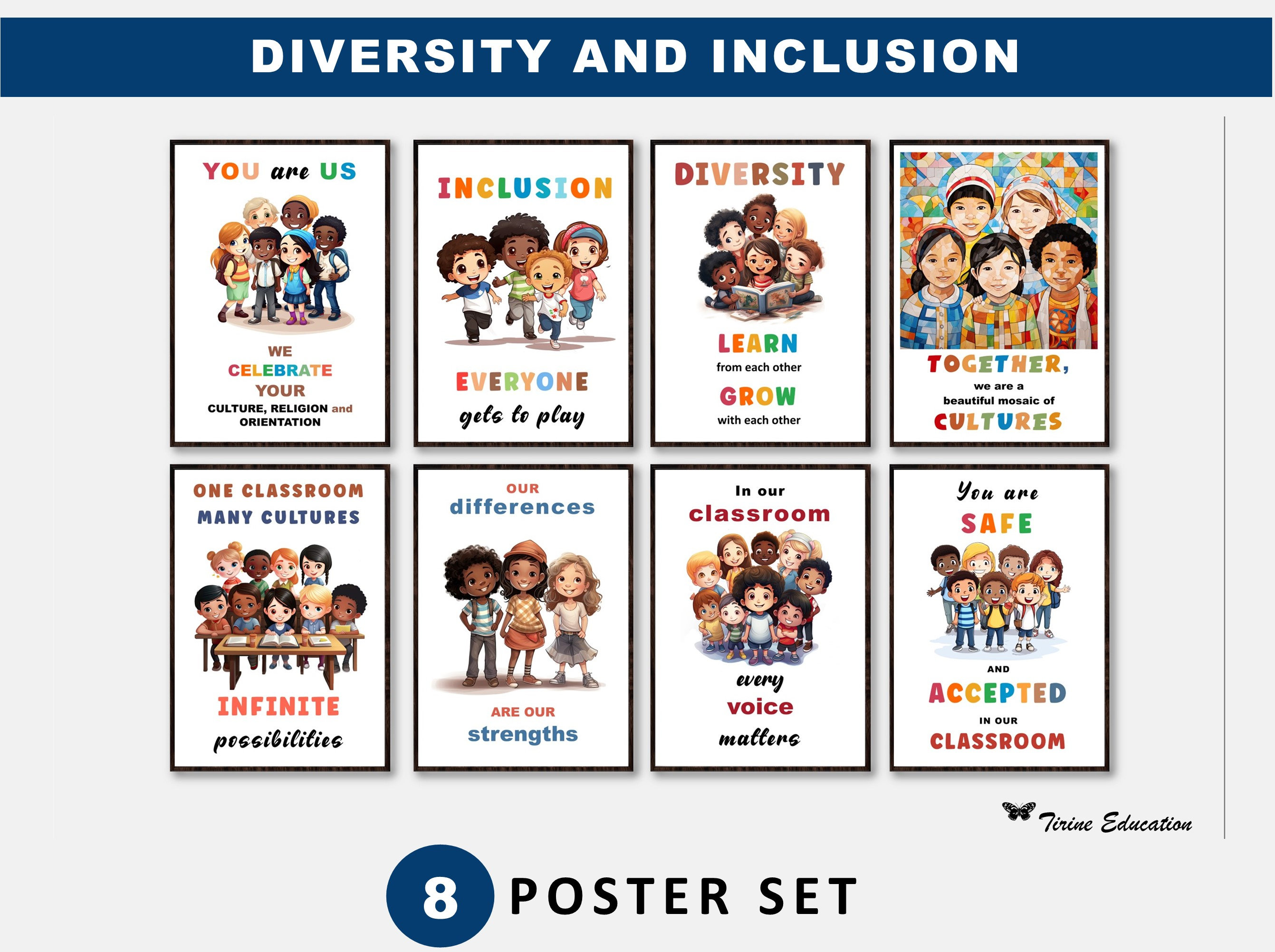 Diversity and Inclusion Poster Set, Classroom Inclusiveness Posters ...