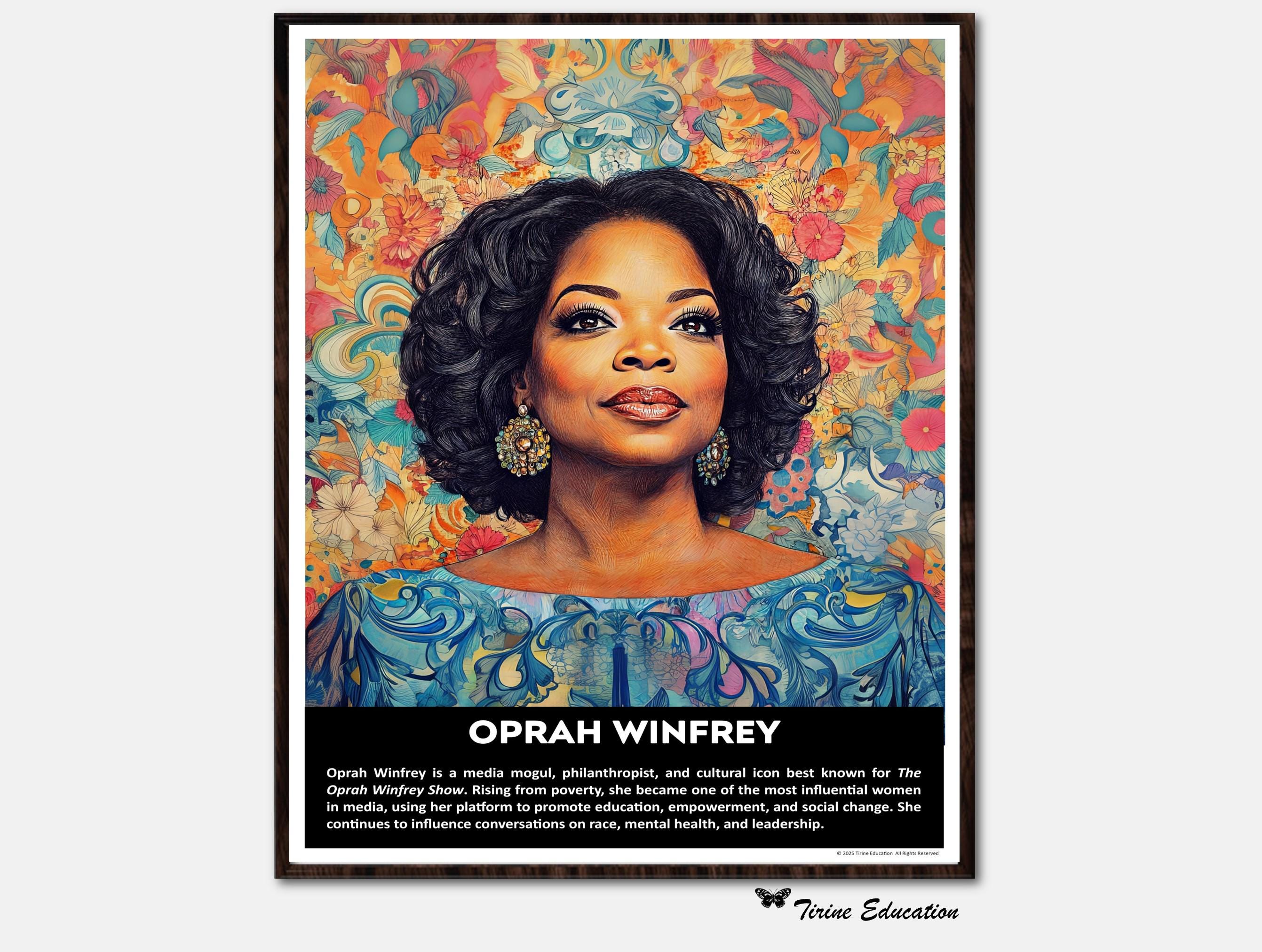 Inspirational Motivational Poster Wall Art – Oprah Winfrey, Icon of ...
