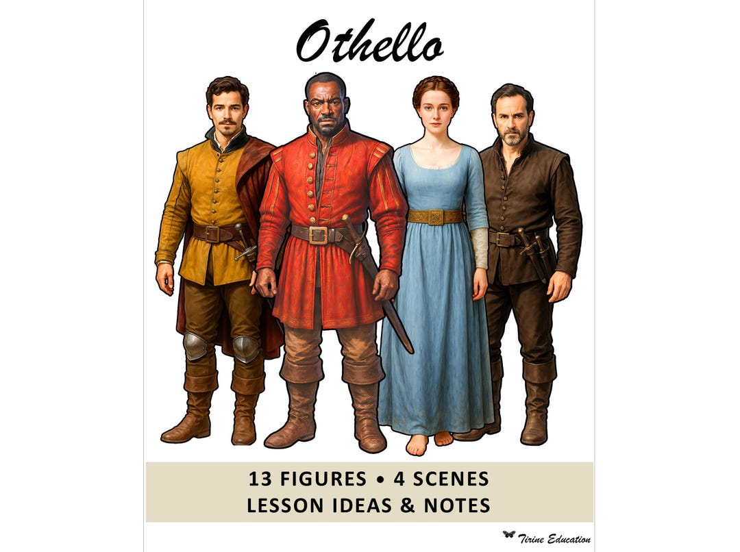 Othello Character Figures: Shakespeare Studies, English Teacher ...