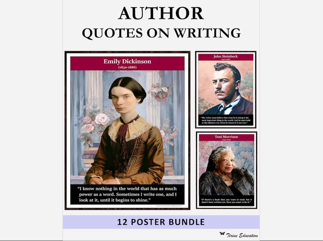 Author Quotes Classroom Posters: English Literature Decor (digital ...