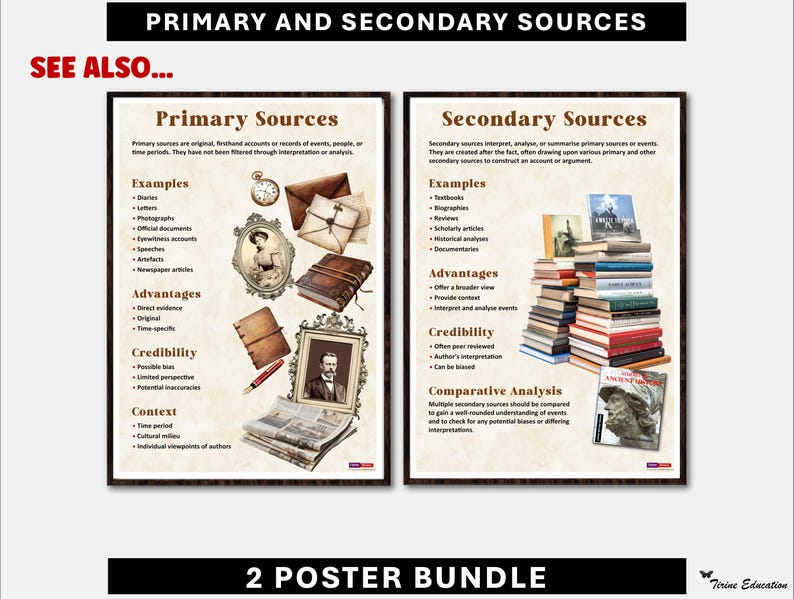 Primary Sources: History Poster, History Classroom Decor, History ...