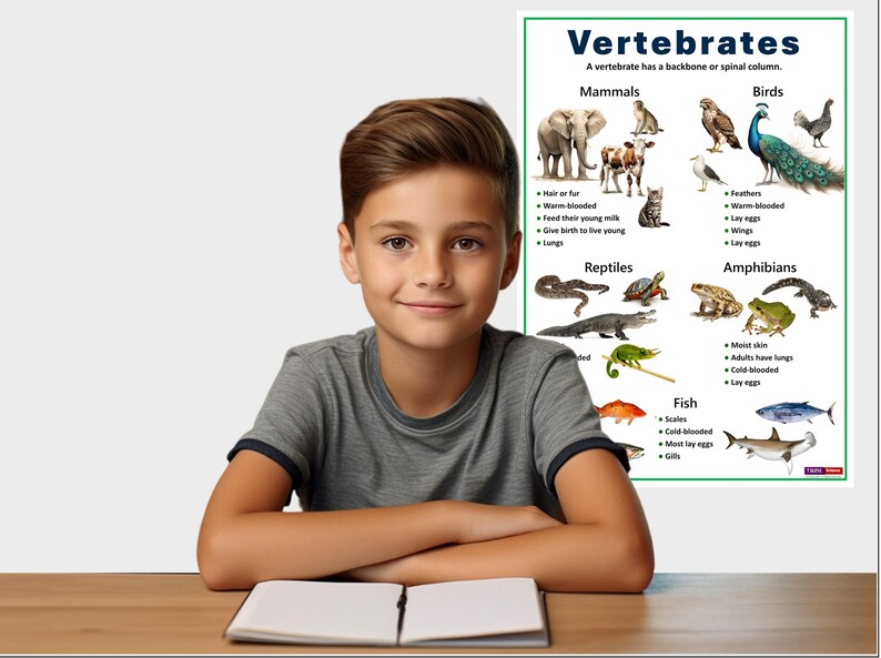 Vertebrates, Classification, Biology Science Poster, Junior Science ...