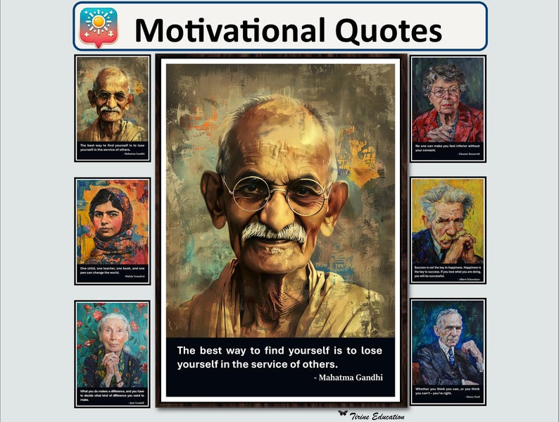 Motivational Quotes Classroom Posters, Inspirational Affirmative ...