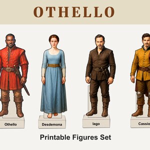 Othello Character Figures: Shakespeare Studies, English Teacher ...