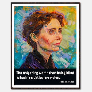 Inspirational Quote Poster, Helen Keller, Positive Quotes, Motivational ...