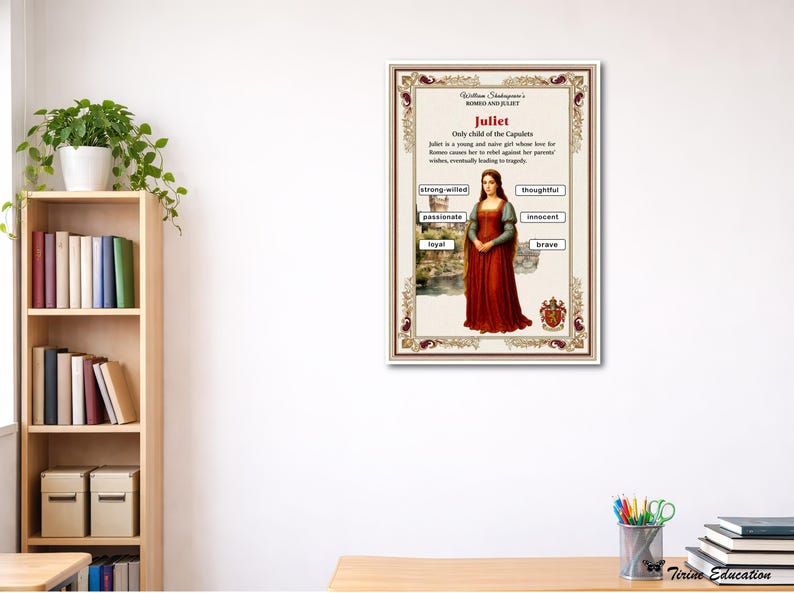 Romeo and Juliet Character Posters, English Literature, Printable ...