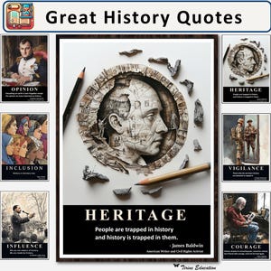 History Quote Classroom Posters – Printable Digital Middle or High ...