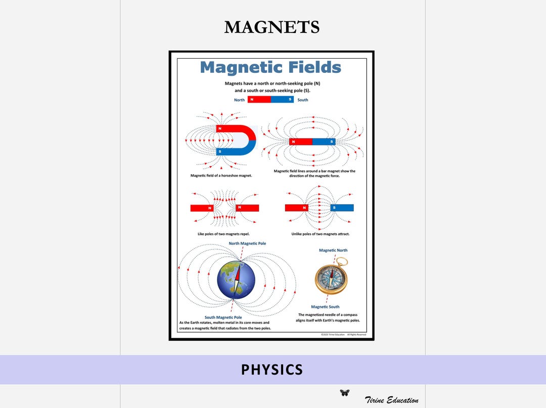 Science Poster, Magnets, Physics, Printable Middle School STEM ...