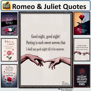 Romeo and Juliet Quotes Posters, English Classroom, Grade 8-11 ...