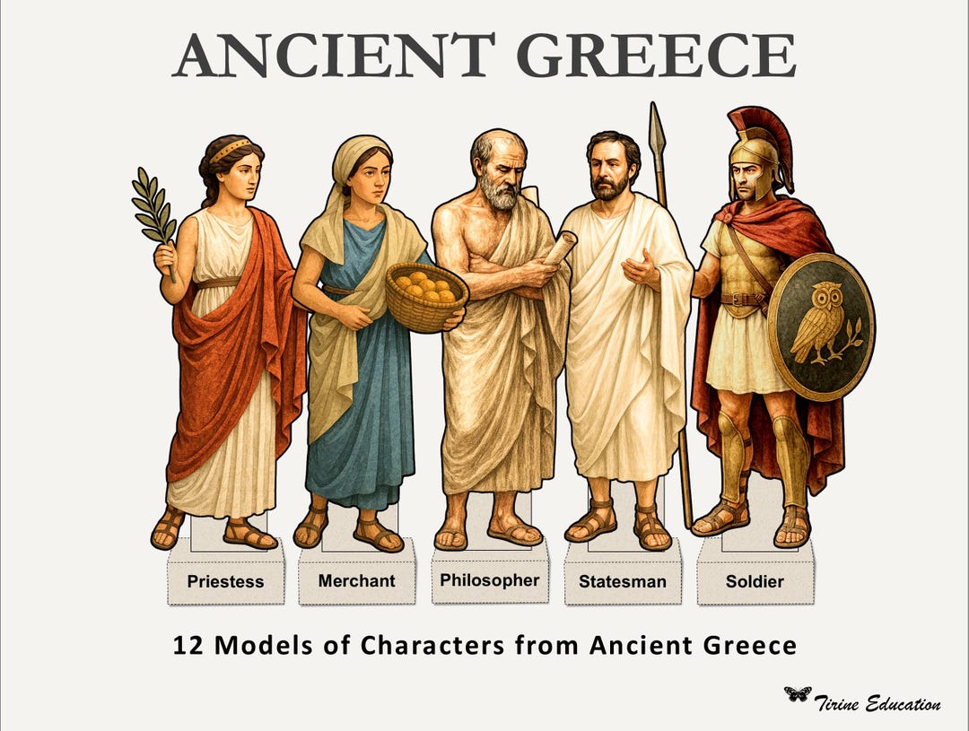 Ancient Greece Paper Figures – Printable Classroom Cutouts | Diorama ...