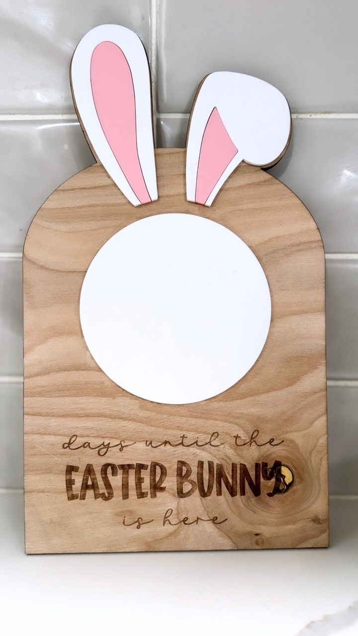 Easter Countdown, Bunny Countdown Sign, Days Until Easter, Dry Erase Easter Countdown ...