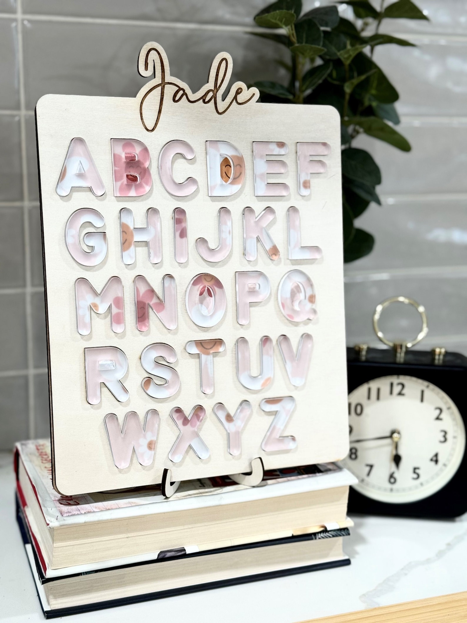Boho Custom Alphabet Puzzle, Toddler Gift, Kids Educational Gift, Name ...