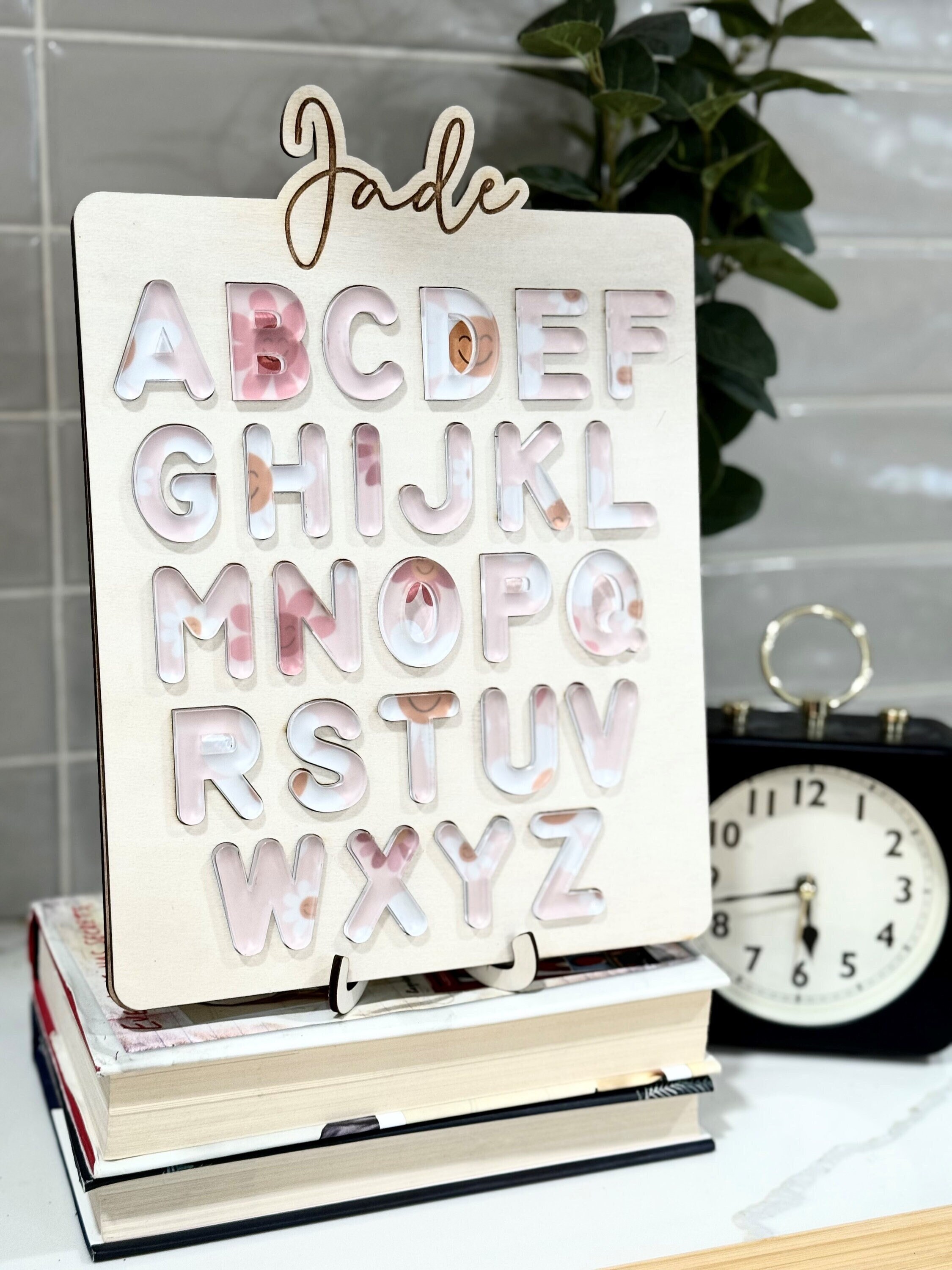 Boho Custom Alphabet Puzzle, Toddler Gift, Kids Educational Gift, Name ...