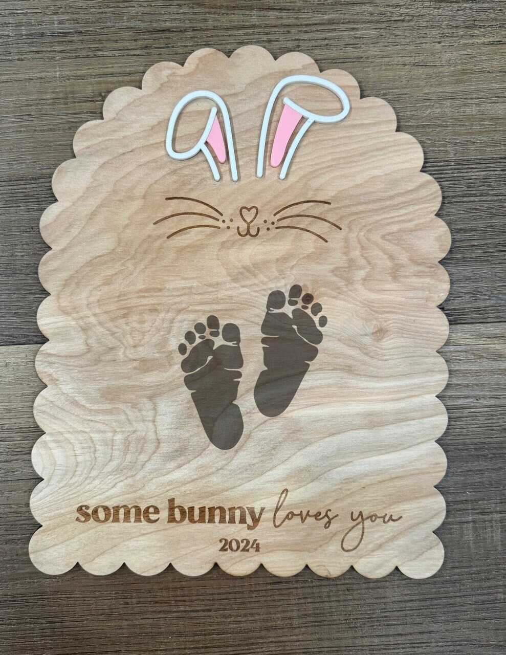 Custom Footprint Sign, Personalized Name, Easter Footprint Sign, Kids ...