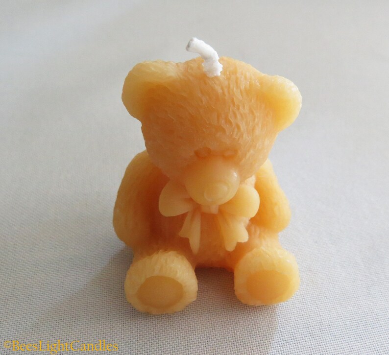 Little Bear Beeswax Candle / 100% Natural / Handmade in the USA / Cute ...