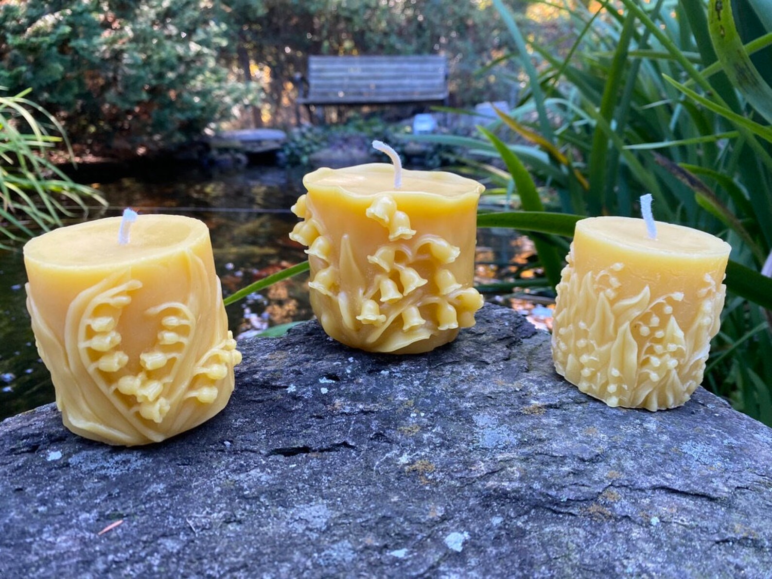Wandering Lily Beeswax Candle Set / All Natural Bees Wax Candles ...