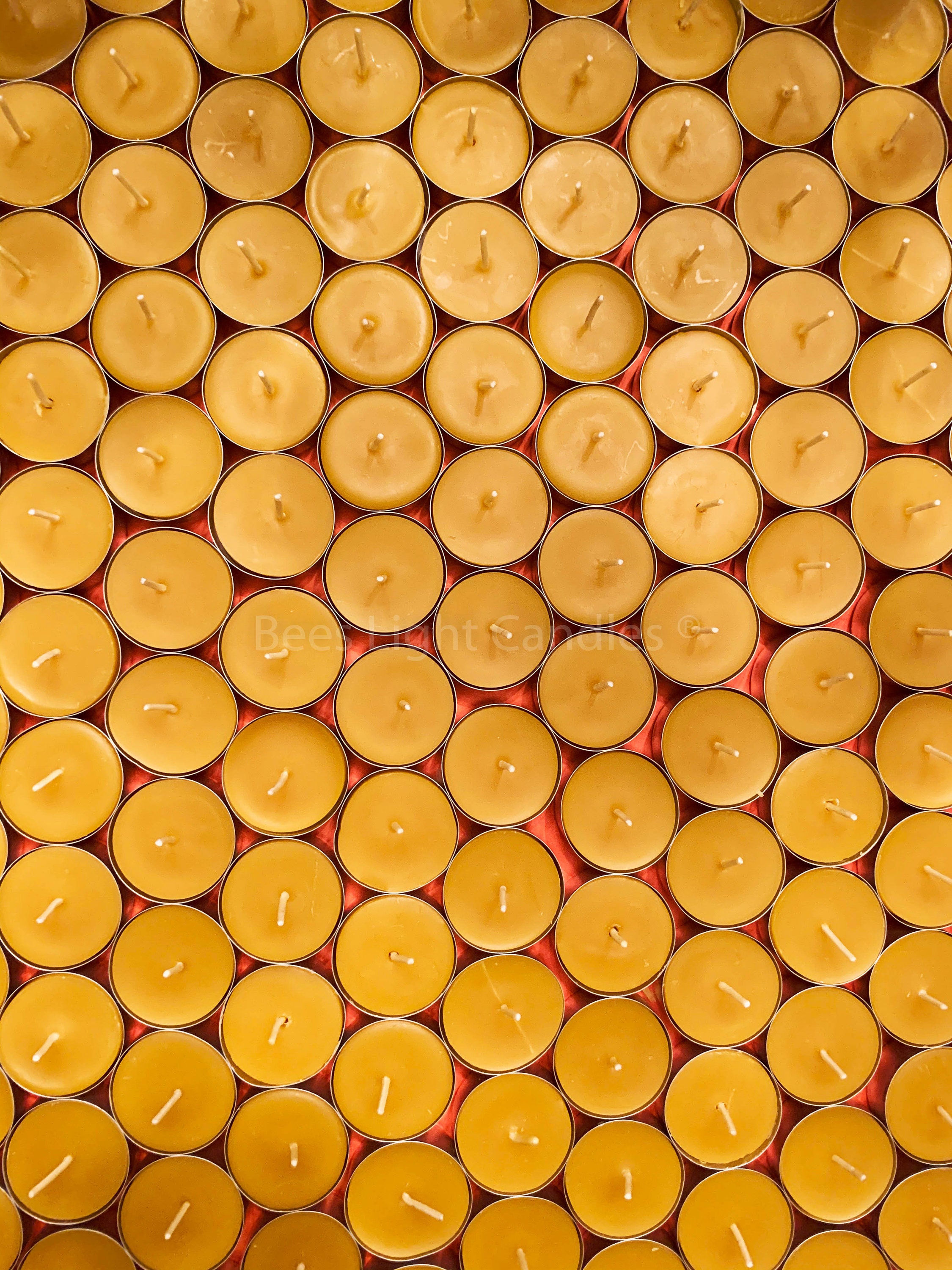Tealight Beeswax Candles Aluminum Cups BULK Pack / 100% - Etsy