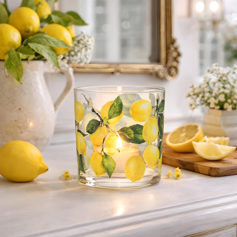 Lemon Glass Candle Holder - Etsy