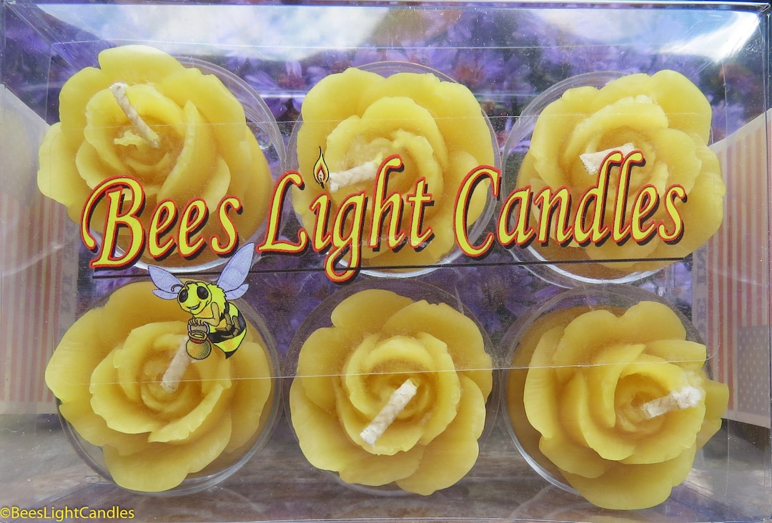 Rose Tea Light Candle Set / Handcrafted in the USA / 100% Pure ...