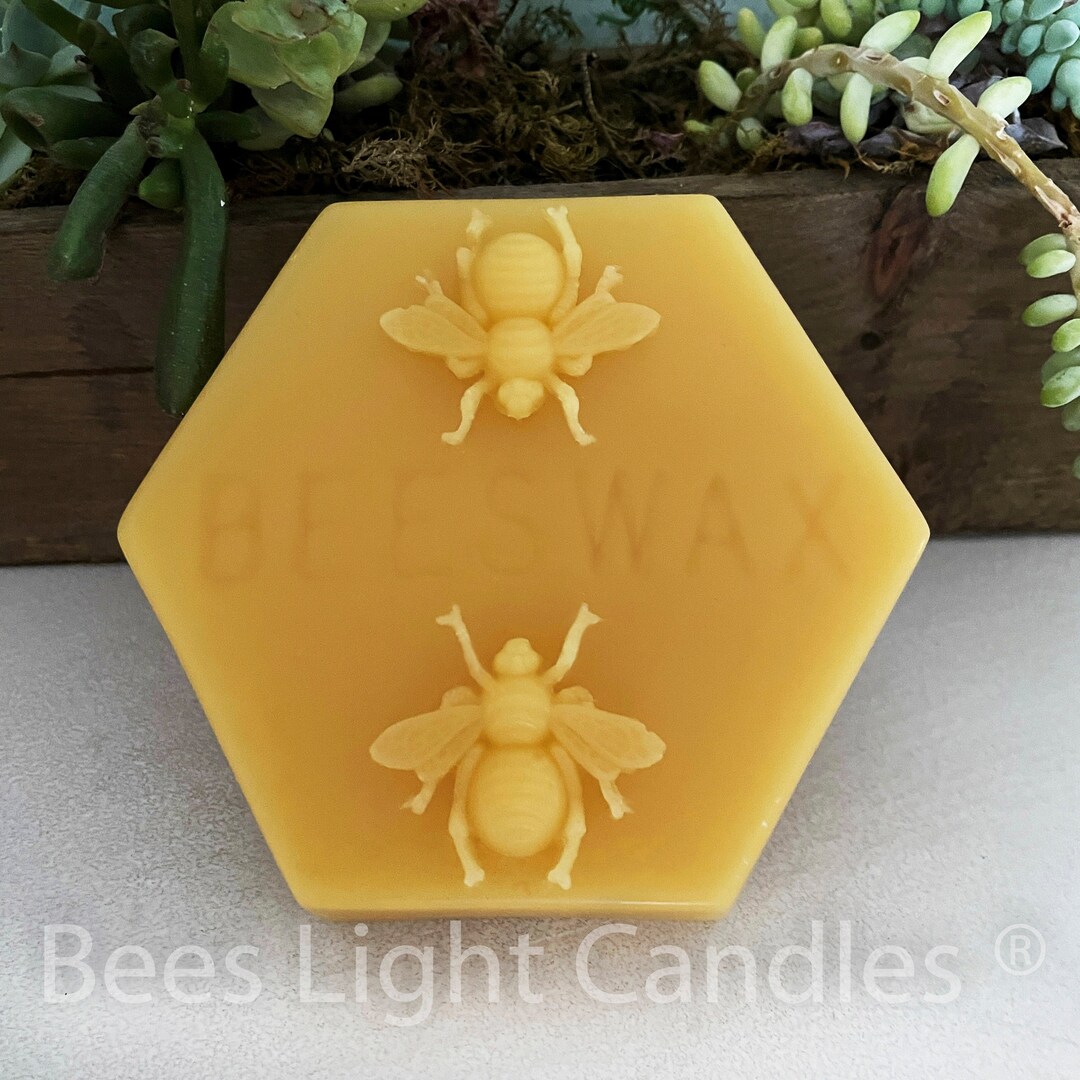 8 Oz Beeswax Block / 100% All Natural Bees Wax / Pure and Clean ...
