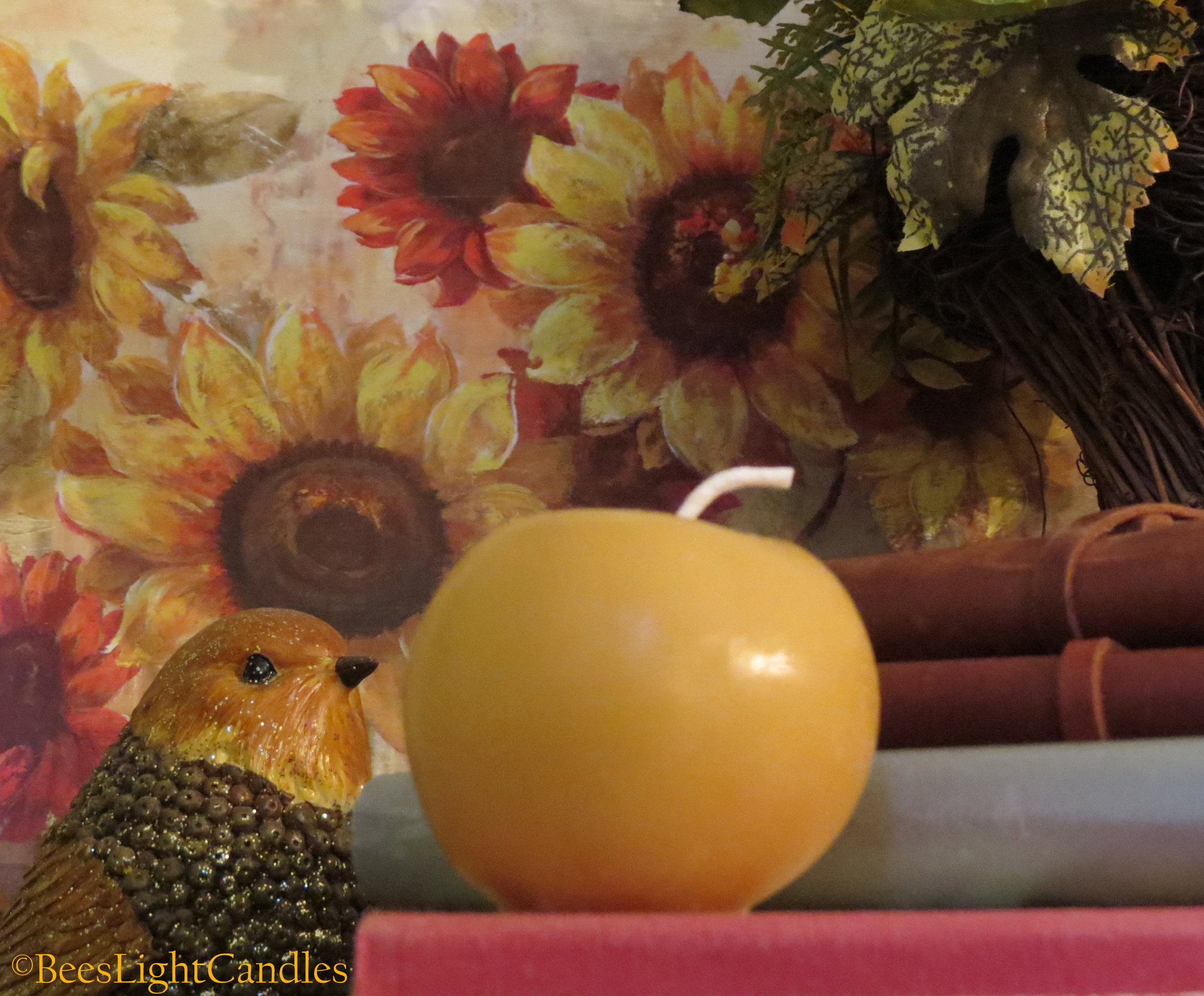 Golden Delicious Apple Candle / 100% Natural Beeswax / Caramel | Etsy