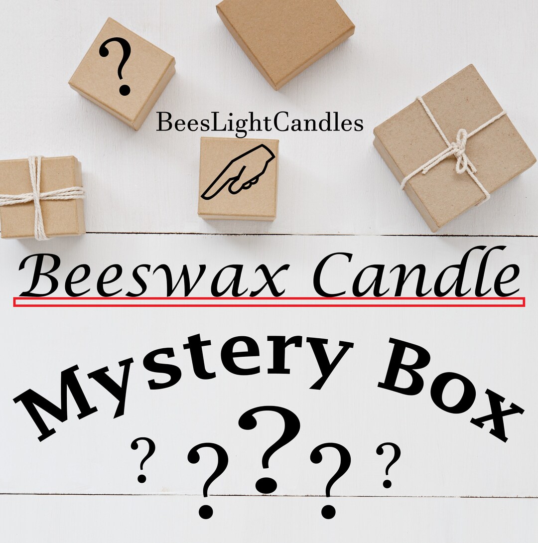 Beeswax Mystery Candle Box Natural Gift Set Handmade USA Surprise Bees ...
