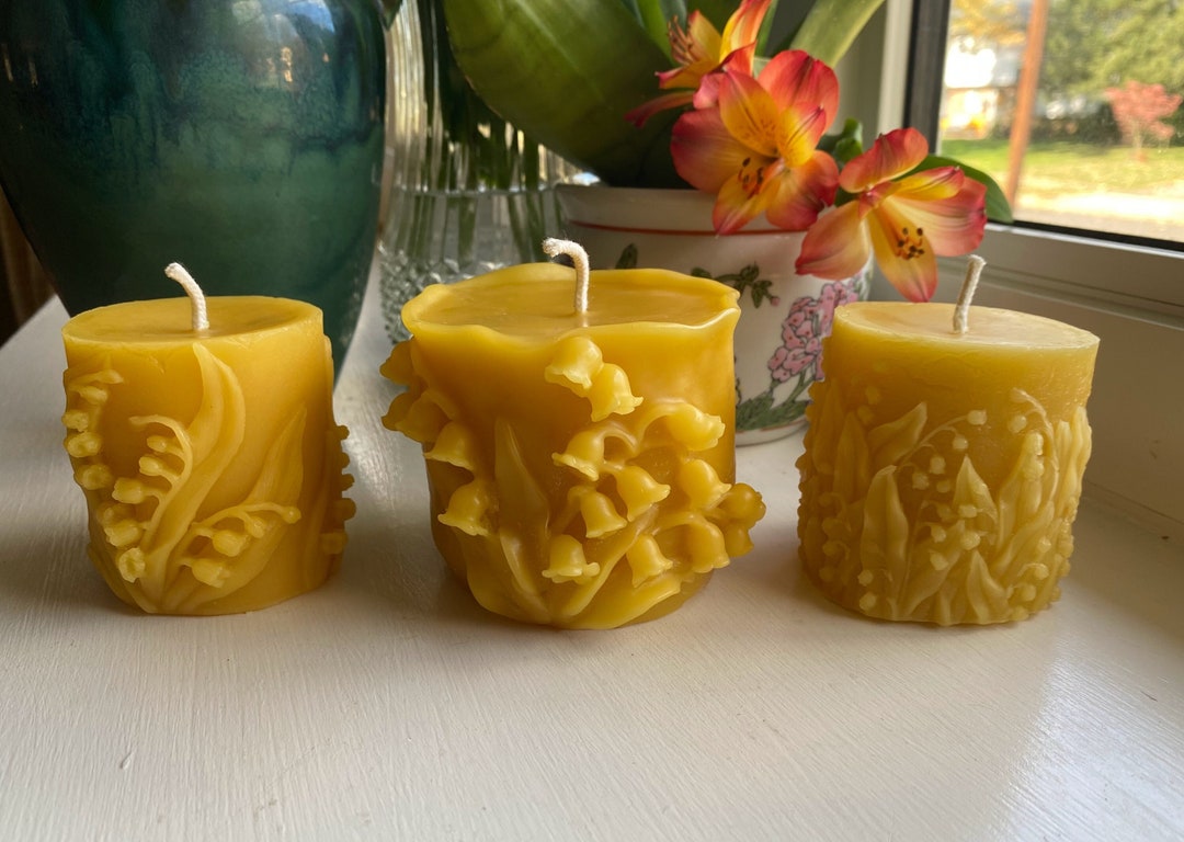 Wandering Lily Beeswax Candle Set / All Natural Bees Wax Candles ...