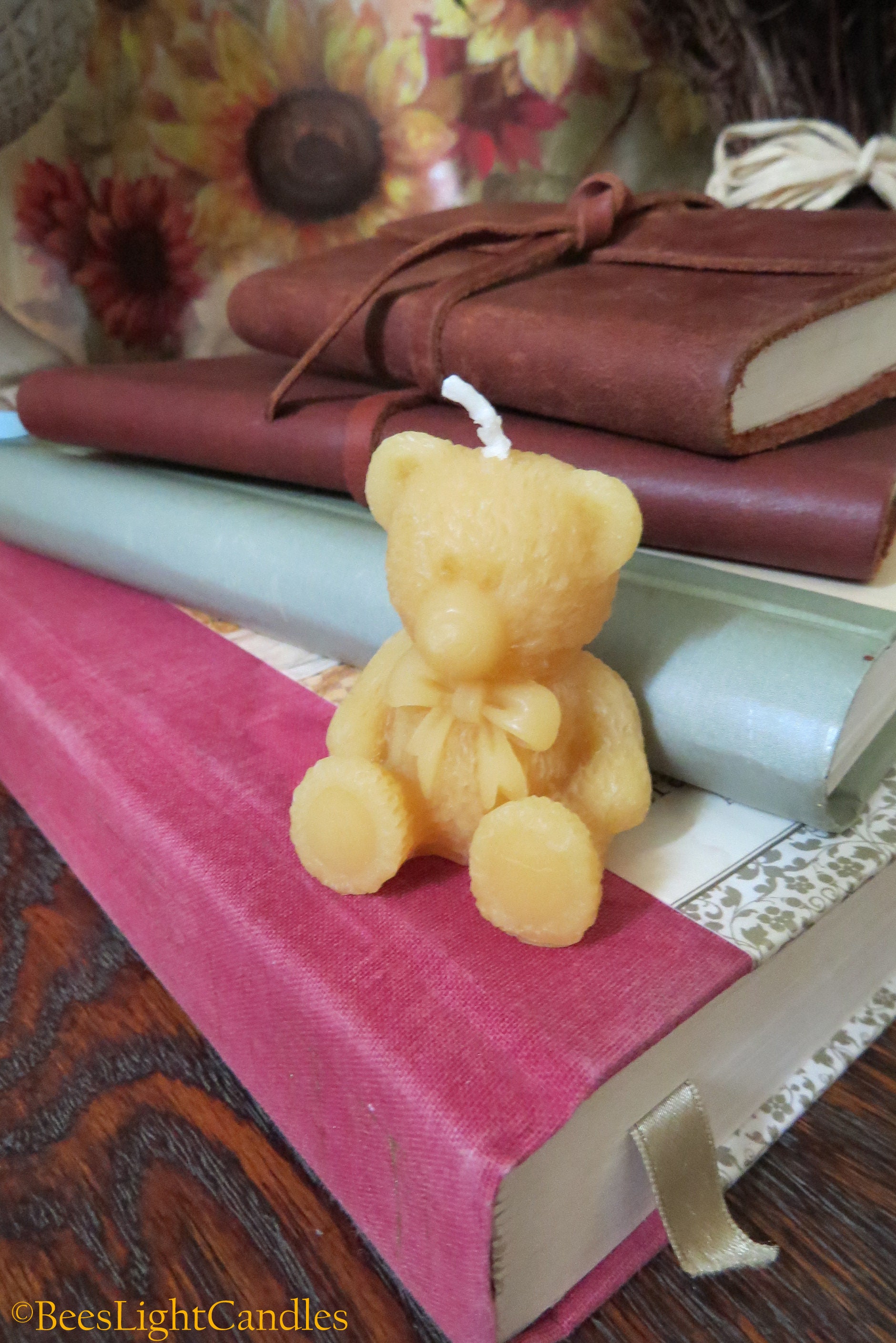 Little Bear Beeswax Candle / 100% Natural / Handmade in the USA / Cute ...
