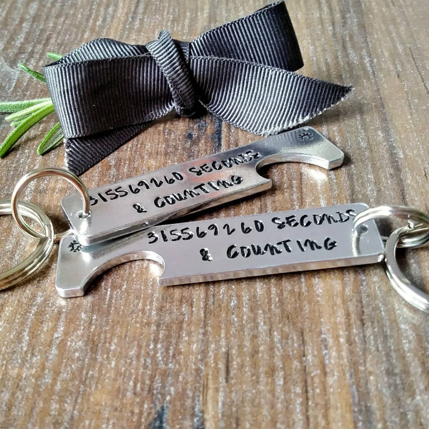 Personalised 10th Anniversary Keyrings Anniversary Keychain | Etsy