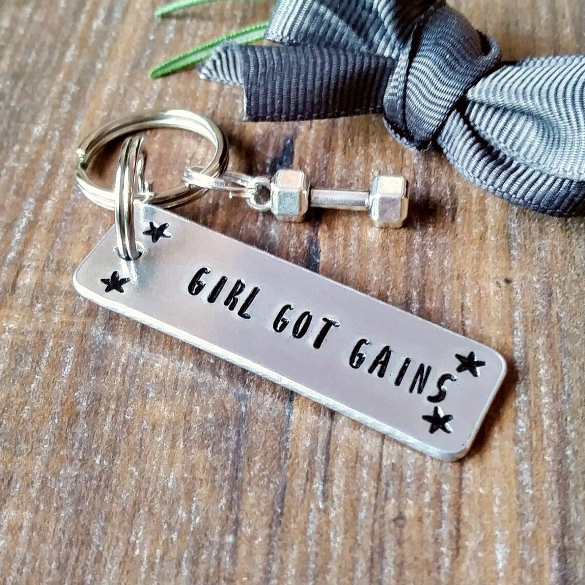 Barbell Personalised Keyring Personalised Gym Gifts | Etsy