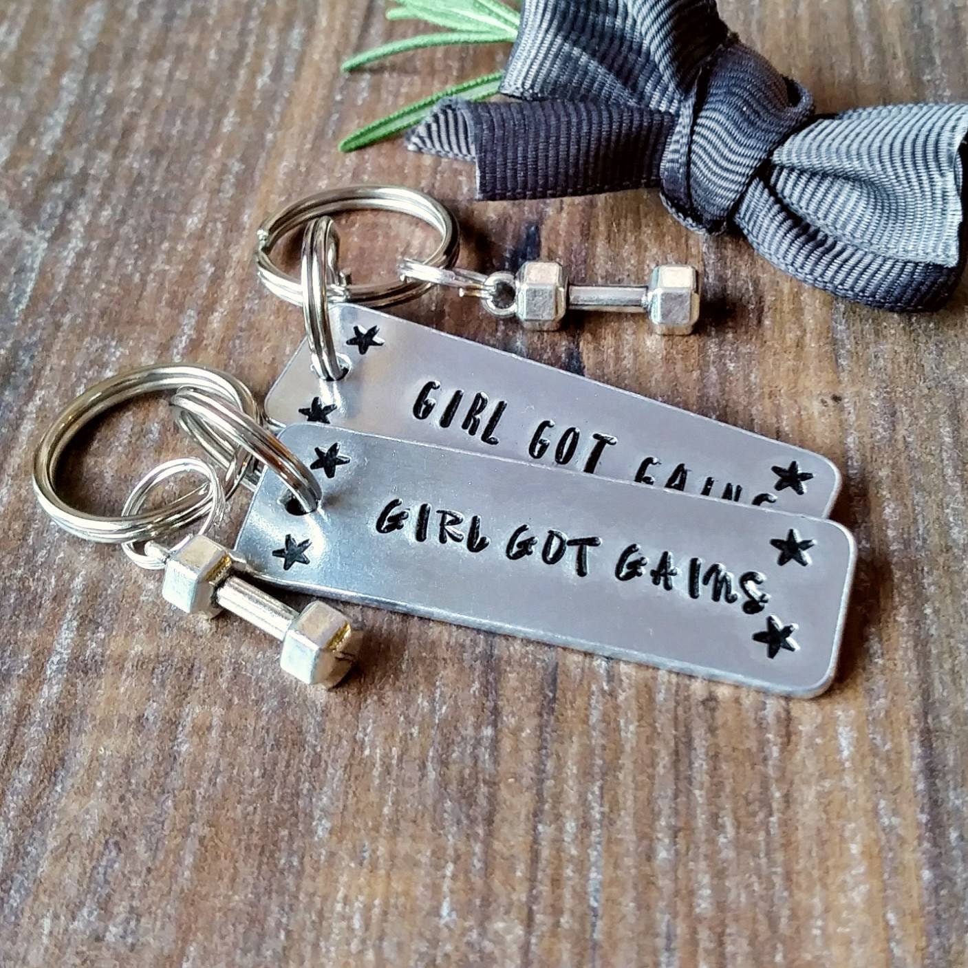 Barbell Personalised Keyring Personalised Gym Gifts | Etsy