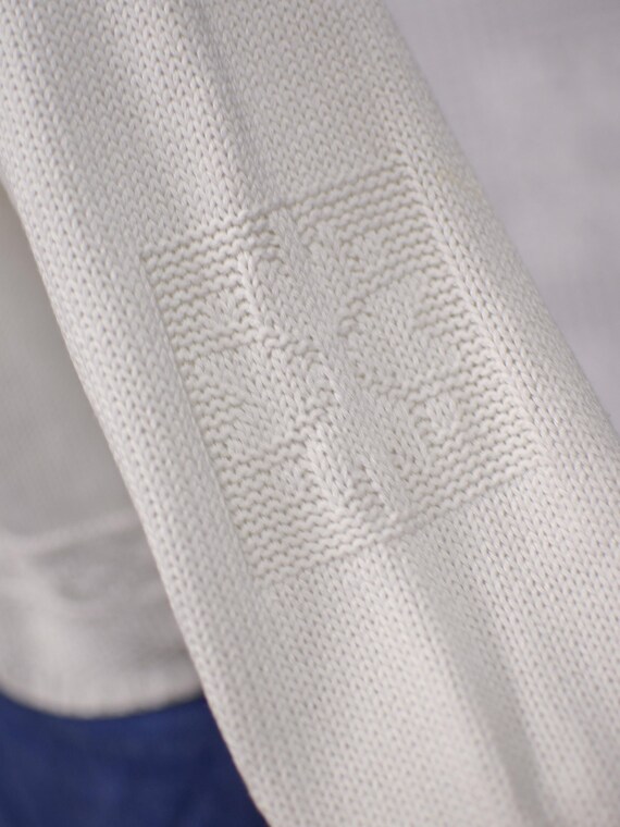 1990s St Michael white snowflake pattern square neck … - Gem