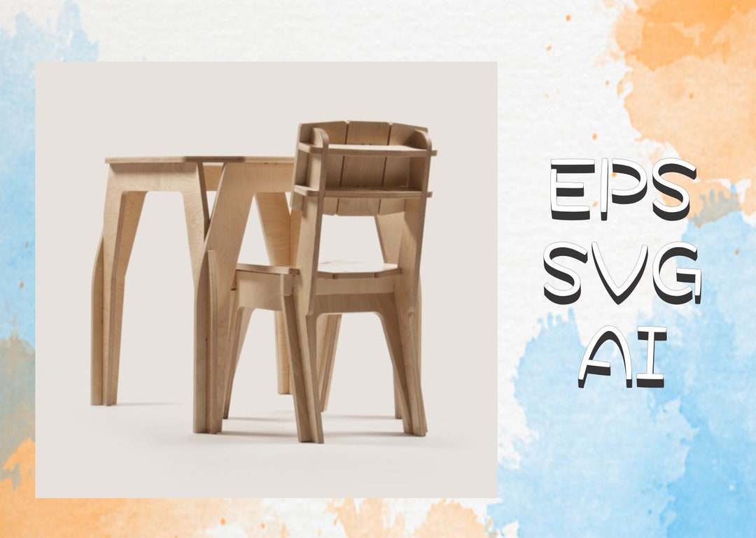 Bar tables, chairs. laser cut files, glowforge file SVG, DXF vector ...